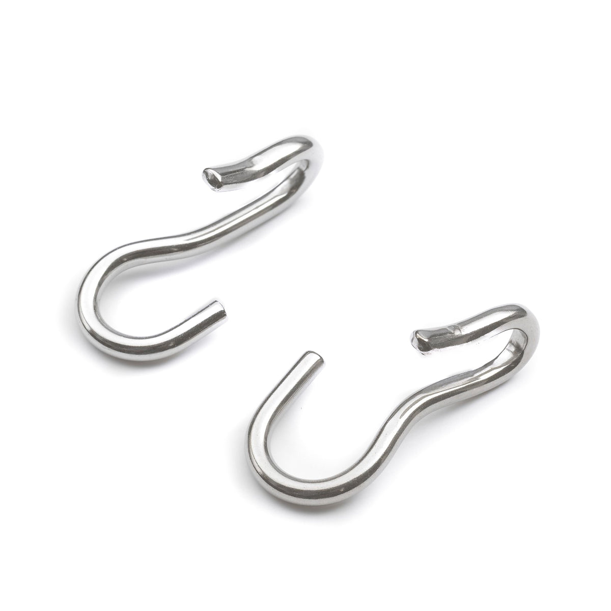Stainless Steel Curb Chain Hooks Pair
